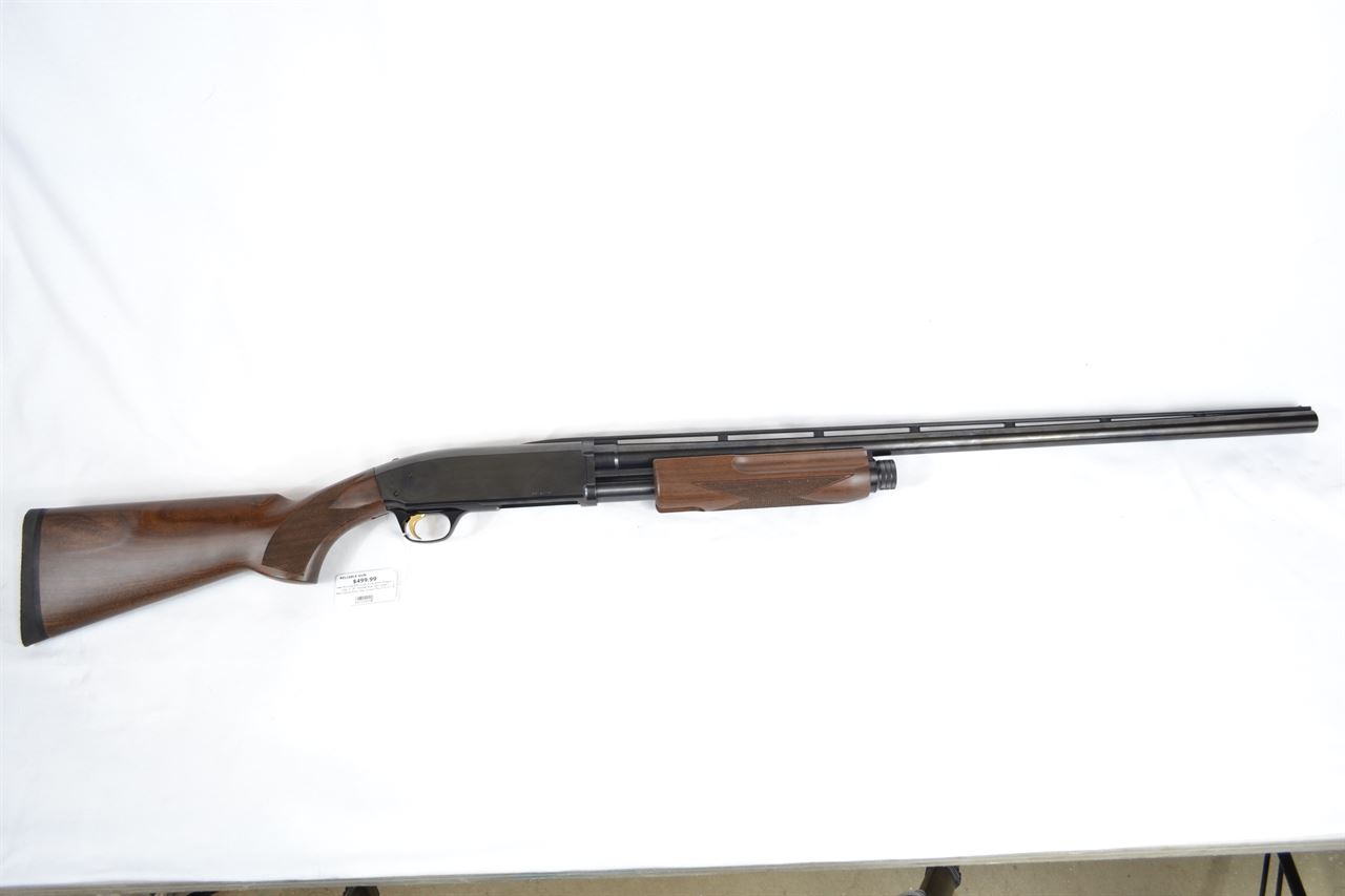 Used Browning BPS Hunter Pump Action Shotgun - 12Ga, 3", 28", Polished Blue, Satin Grade I Black ...