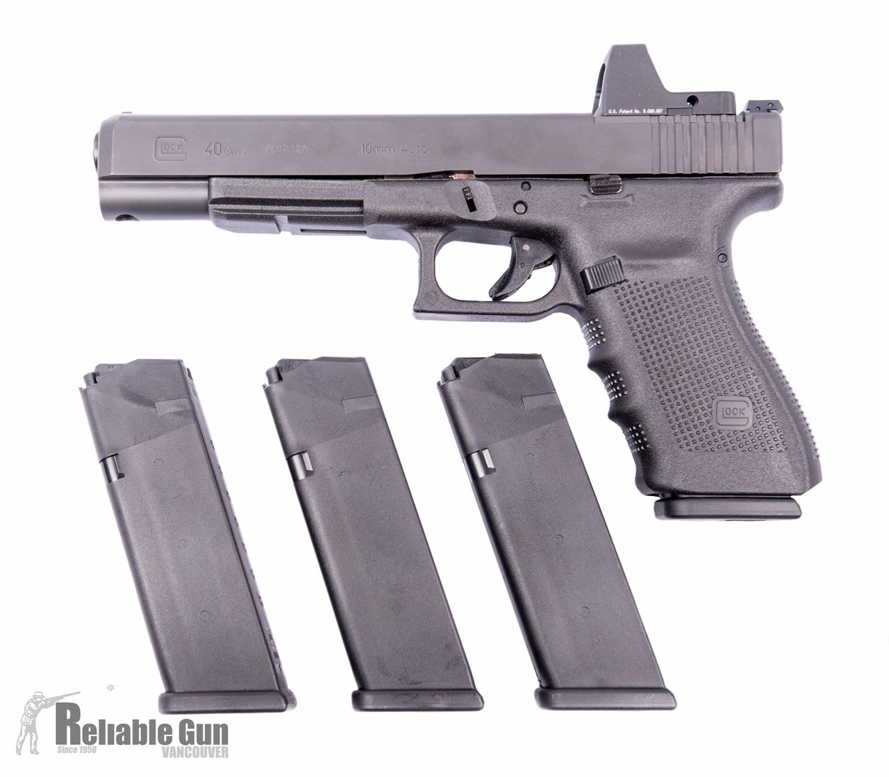 Used Glock 40 Gen 4 MOS Semi Auto 10mm Auto, With Trijicon RMR RM01 ...