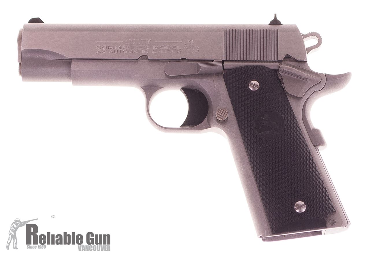 Used Colt 1911 Commander .45 ACP Semi Auto Pistol, Stainless, Synthetic ...
