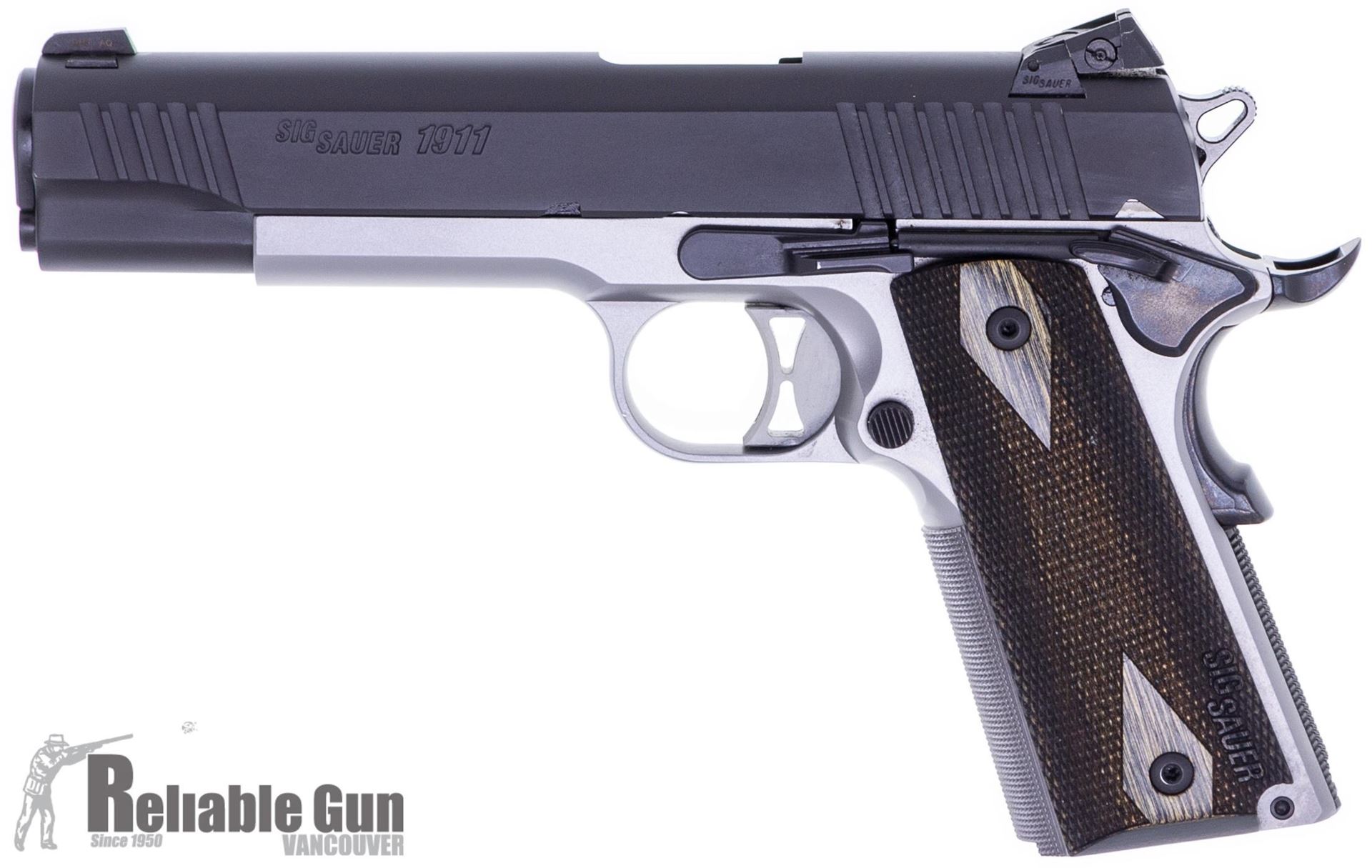 Used SIG SAUER 1911 Stainless Single Action Semi-Auto Pistol - 45 ACP ...