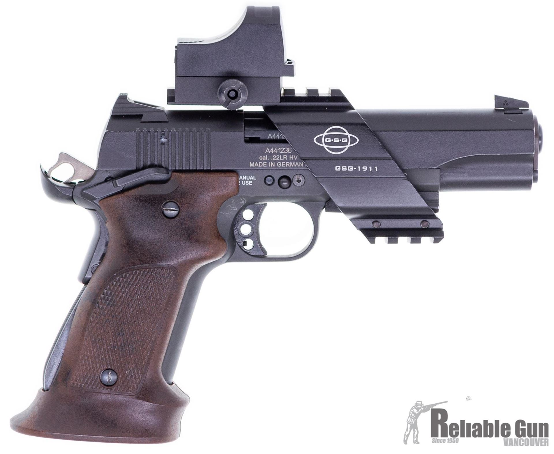 Used GSG 1911 Target Semi Auto Pistol, 22 Lr, Target Grips, Rail and ...