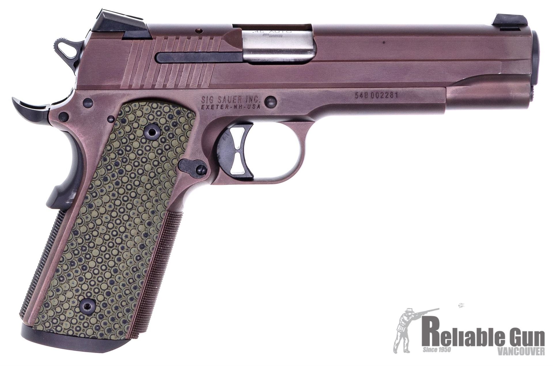 Used SIG SAUER 1911 Spartan SA Semi-Auto Pistol - 45 ACP, Bronze Nitron ...