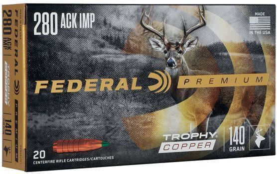 Federal Premium Trophy Copper Rifle Ammunition - 280 Ackley Improved ...
