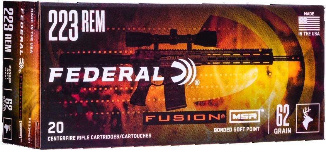Fusion F223MSR1 Rifle Ammo 223 REM 62 Grains, 2750 fps, 20, Boxed ...