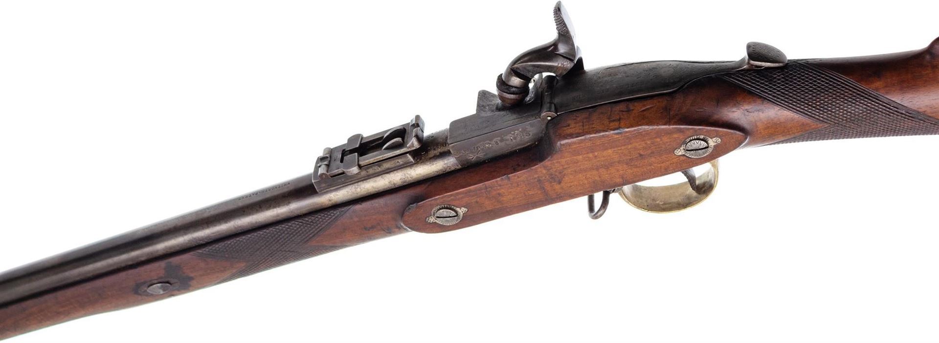 Used Westley Richards Monkey Tail Breech Loading Black Powder Rifle, 36 ...