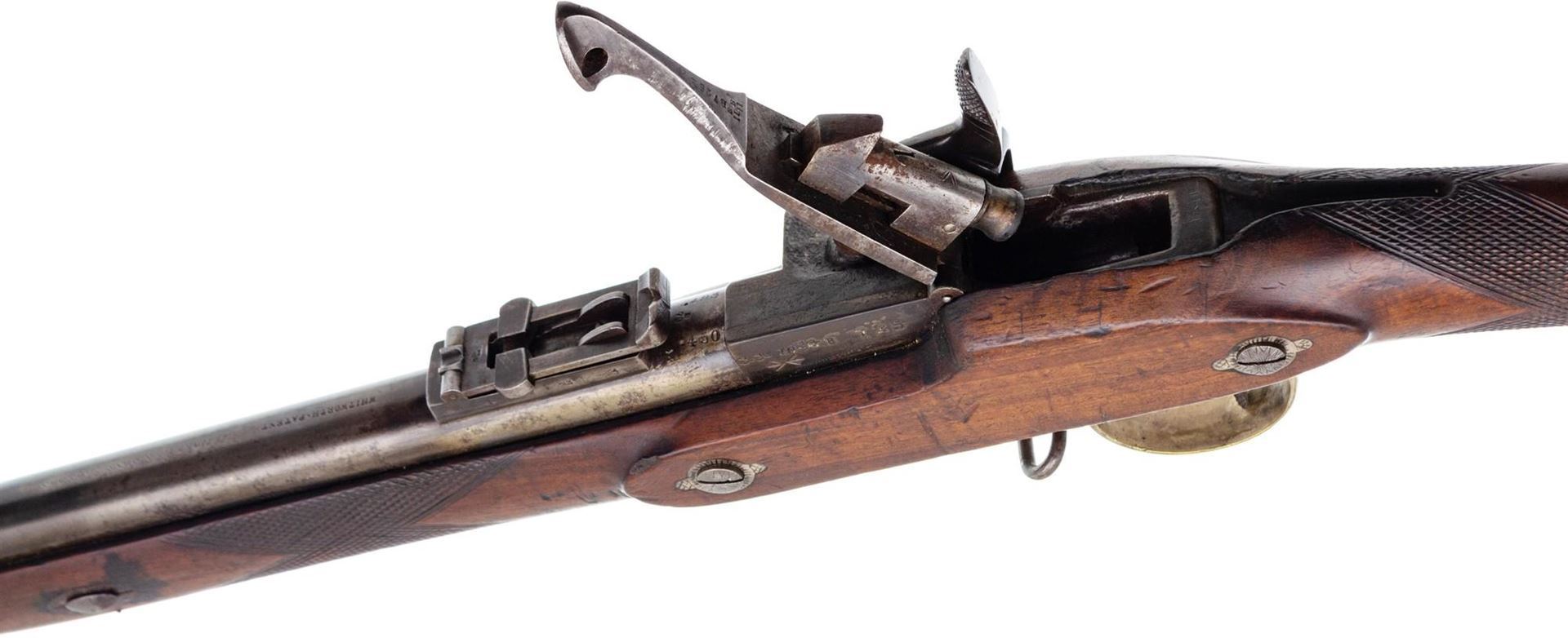 Used Westley Richards Monkey Tail Breech Loading Black Powder Rifle, 36 ...